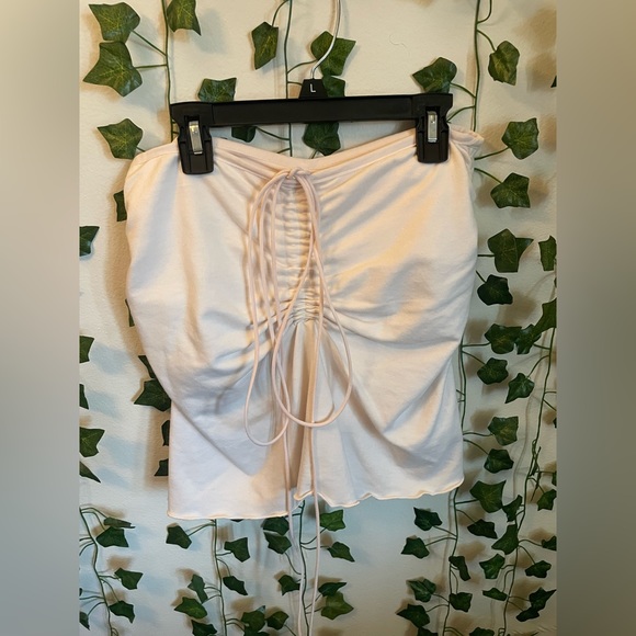 Skirts | Y2k White Mini Skirt With Strings | Poshmark